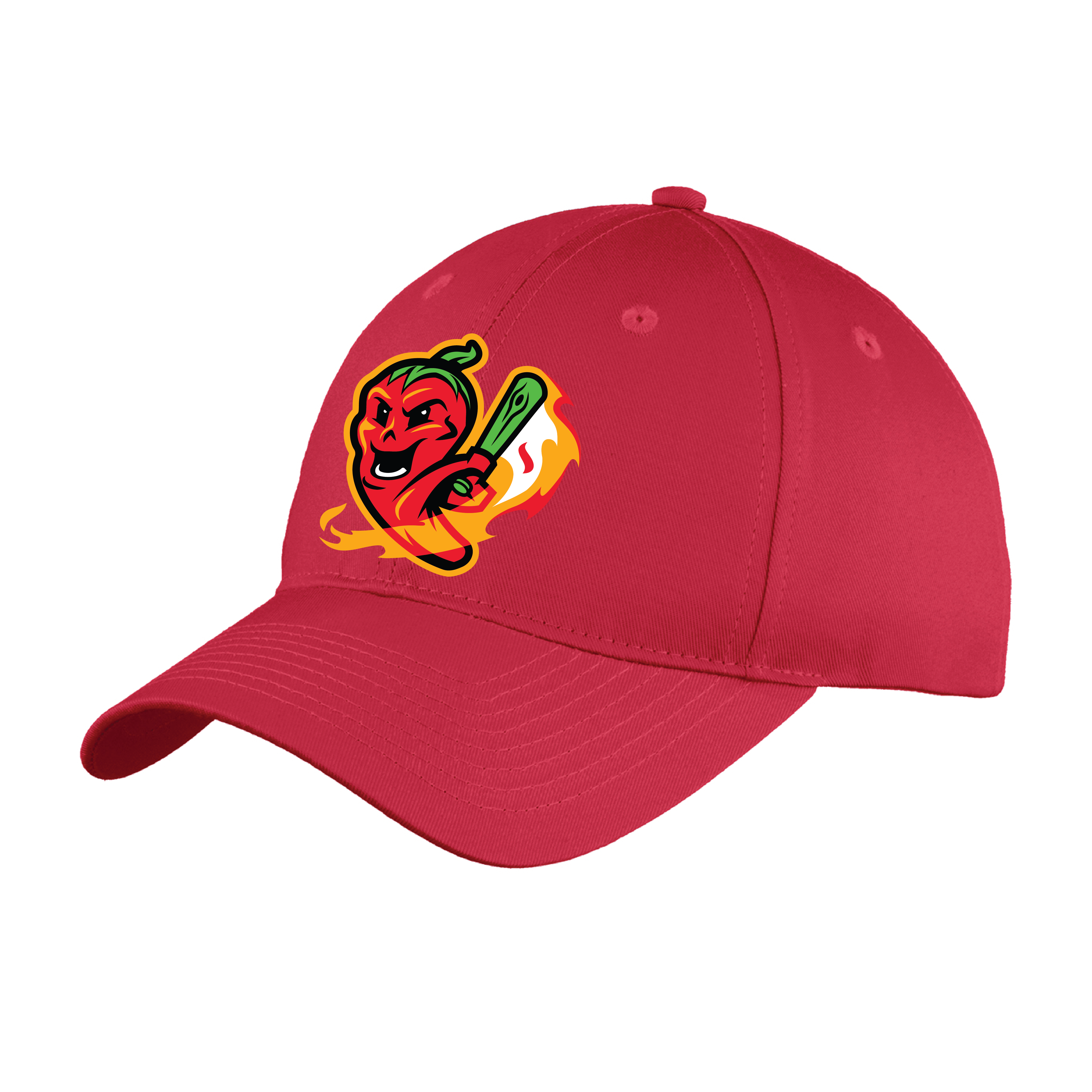 Gastonia Ghost Peppers Youth Red Bat Logo Twill Cap